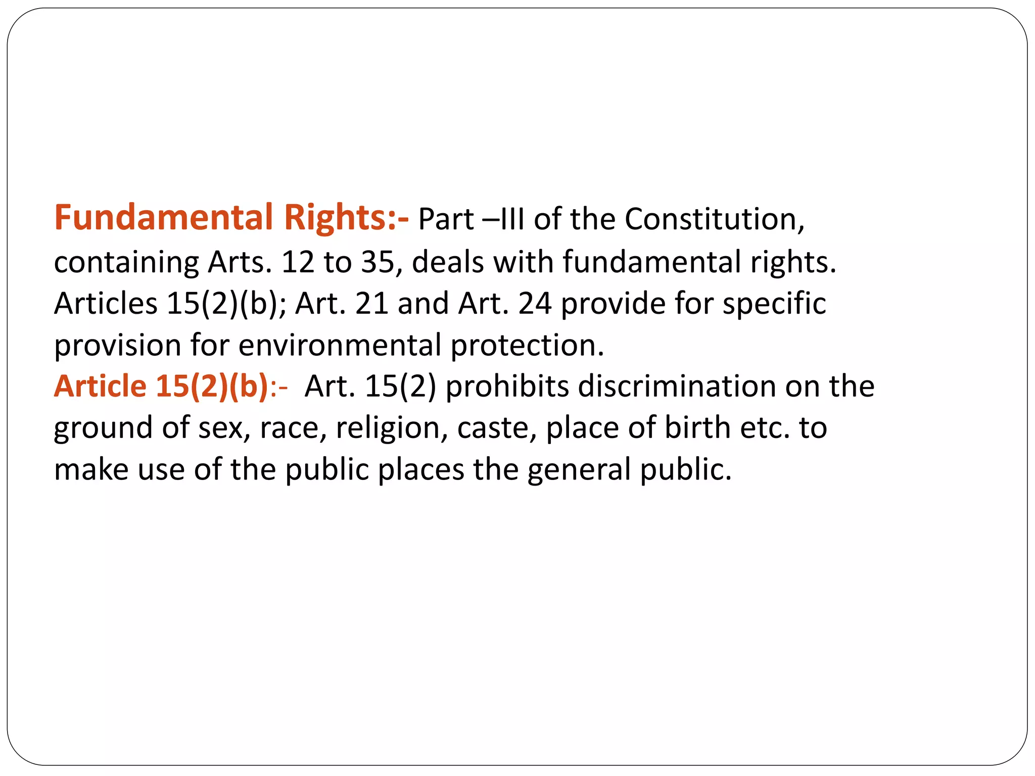 constitutional provision and environment protection | PPTX