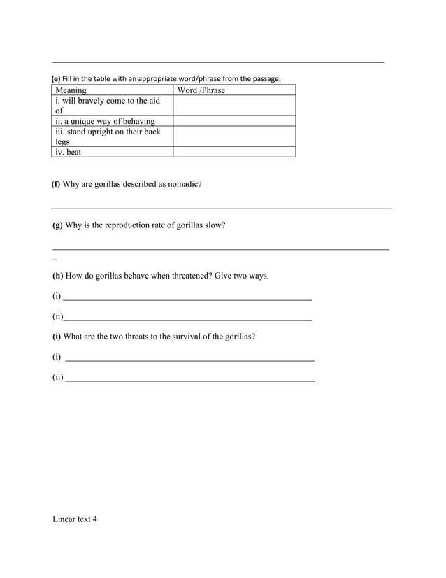 Pt3/ Form 1-Environment linear text | DOC