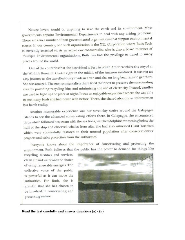 Pt3/ Form 1-Environment linear text