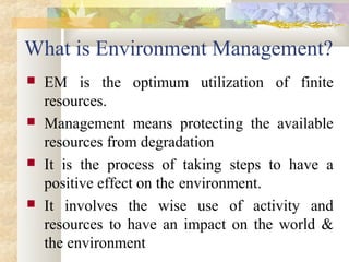 Environment management chapter1 | PPT