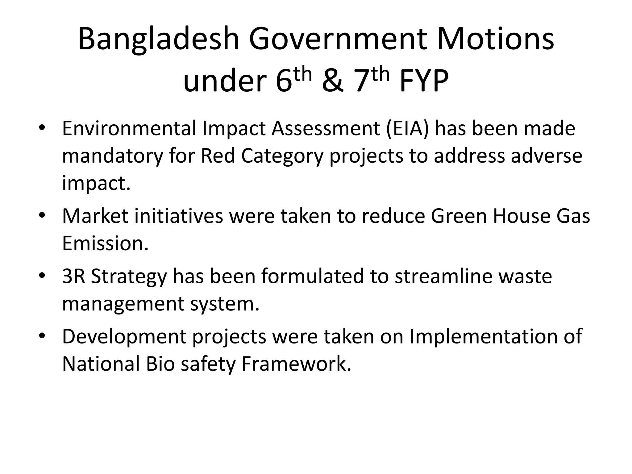 Environment policy of Bangladesh | PPTX
