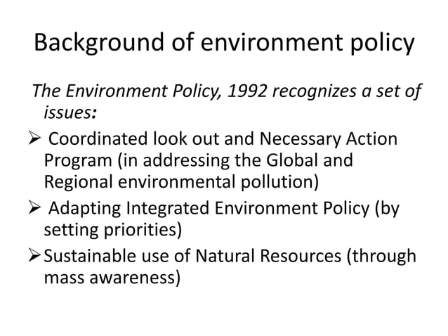 Environment policy of Bangladesh | PPTX