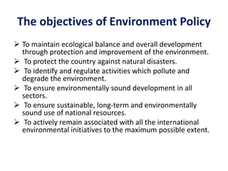 Environment policy of Bangladesh | PPTX