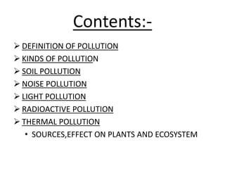 Environment pollution | PPTX