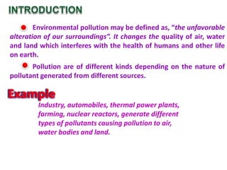 Comprehensive Overview of Environmental Pollution: Causes, Effects, and ...