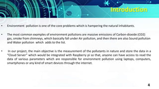 Environment pollution monitoring system using internet of things | PPTX