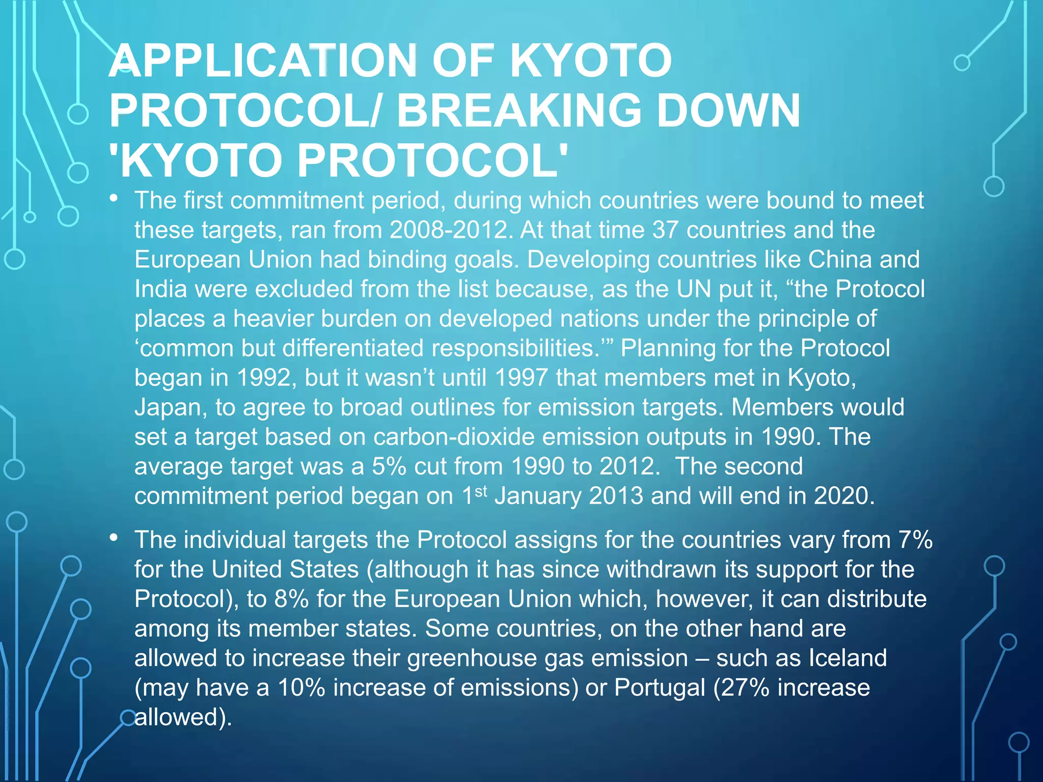 Kyoto Protocol (application, success, failure) | PPTX