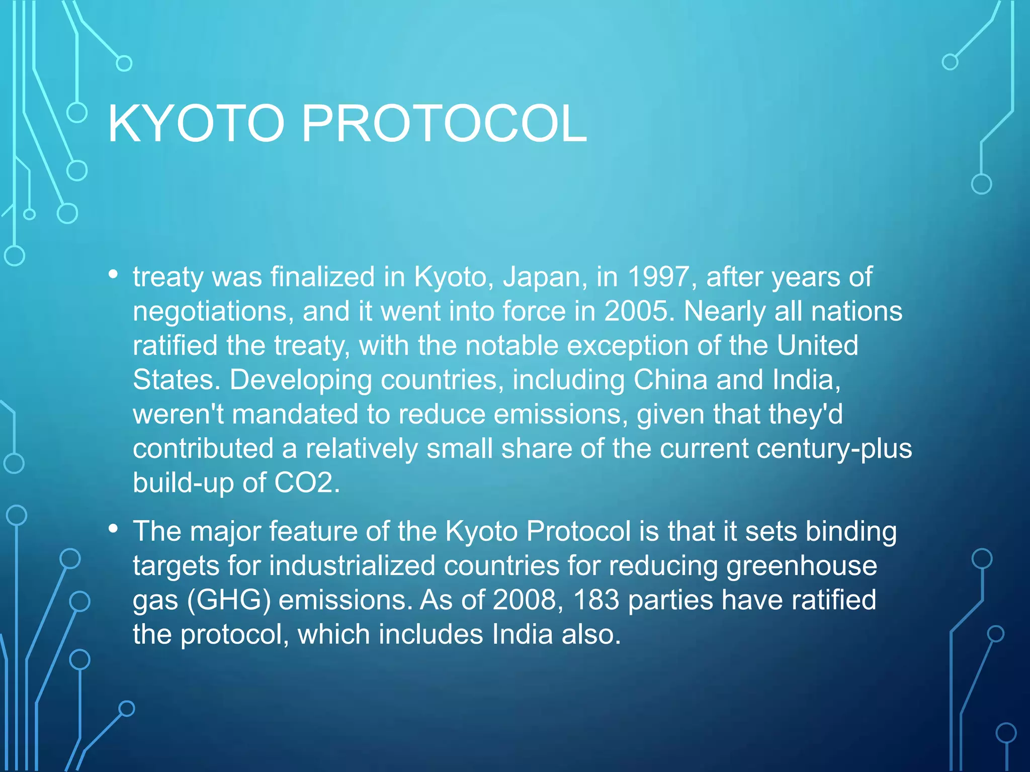 Kyoto Protocol (application, success, failure) | PPTX