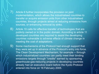Kyoto Protocol (application, success, failure) | PPTX