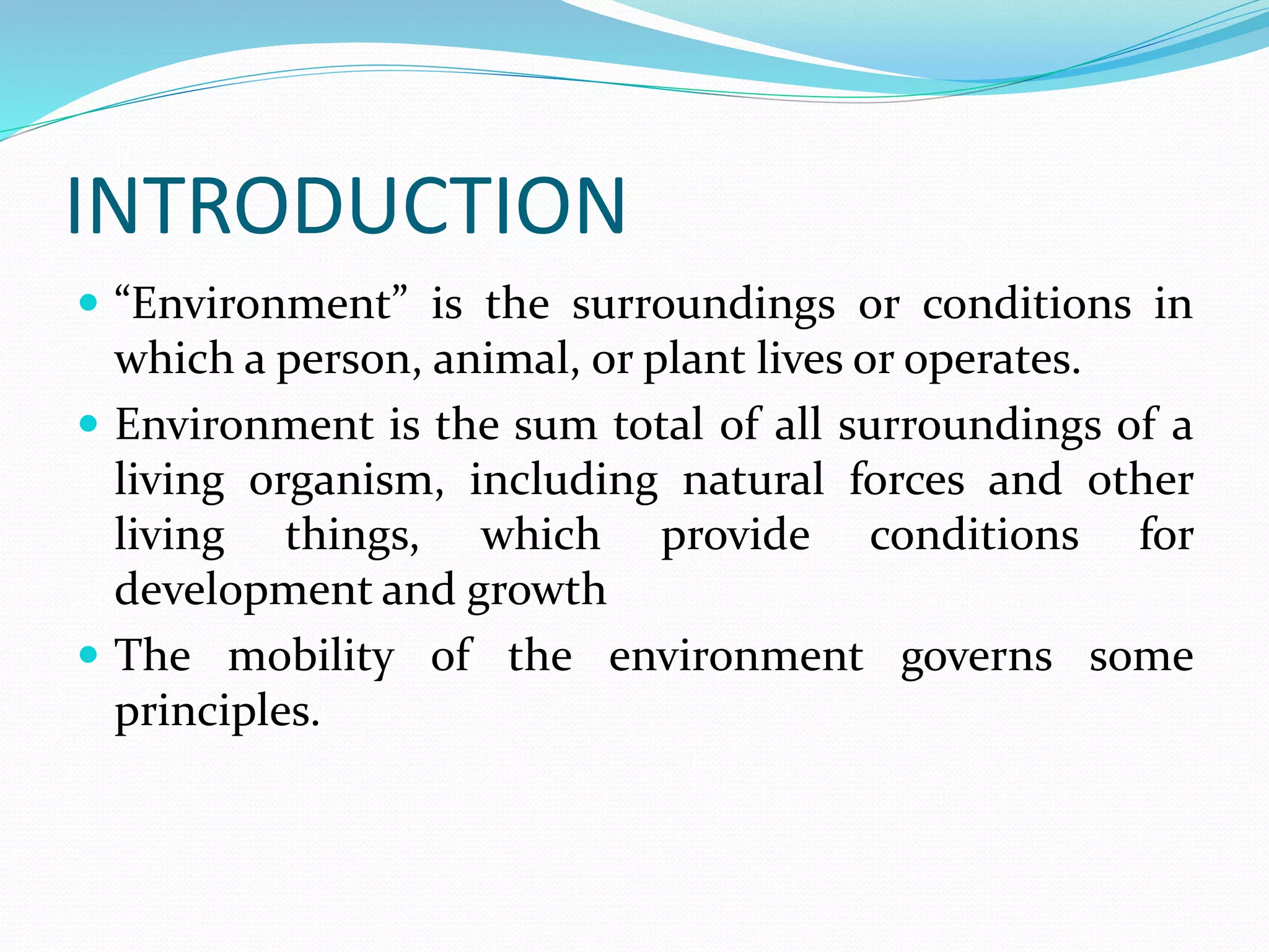 principles of environment | PPTX