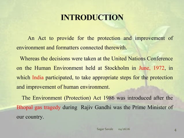 Environment protection act 1986 | PPT | Environmental Services Industry ...