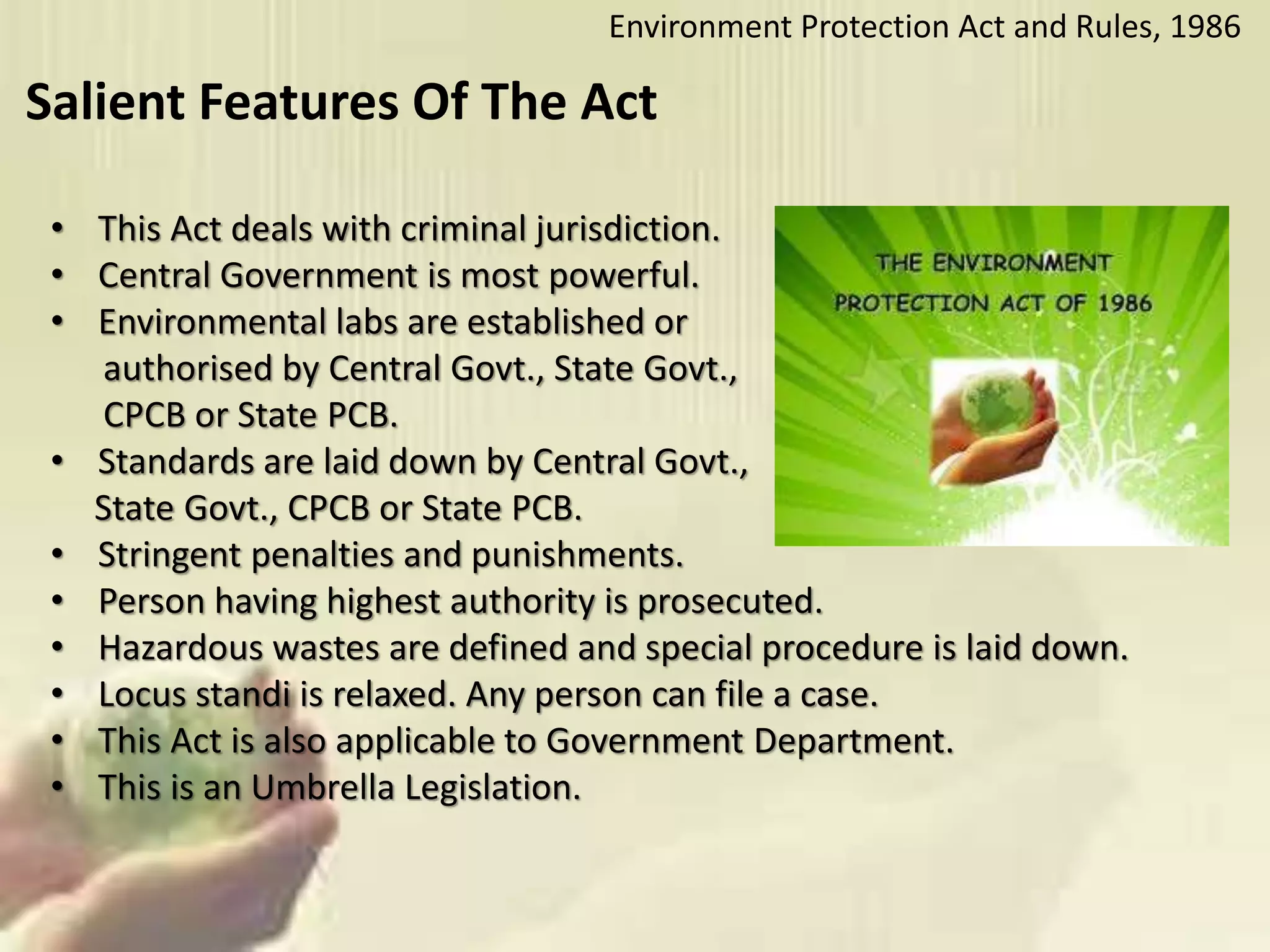 Environment protection act | PPTX