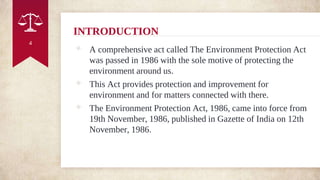 Environment protection act,1986 | PPTX