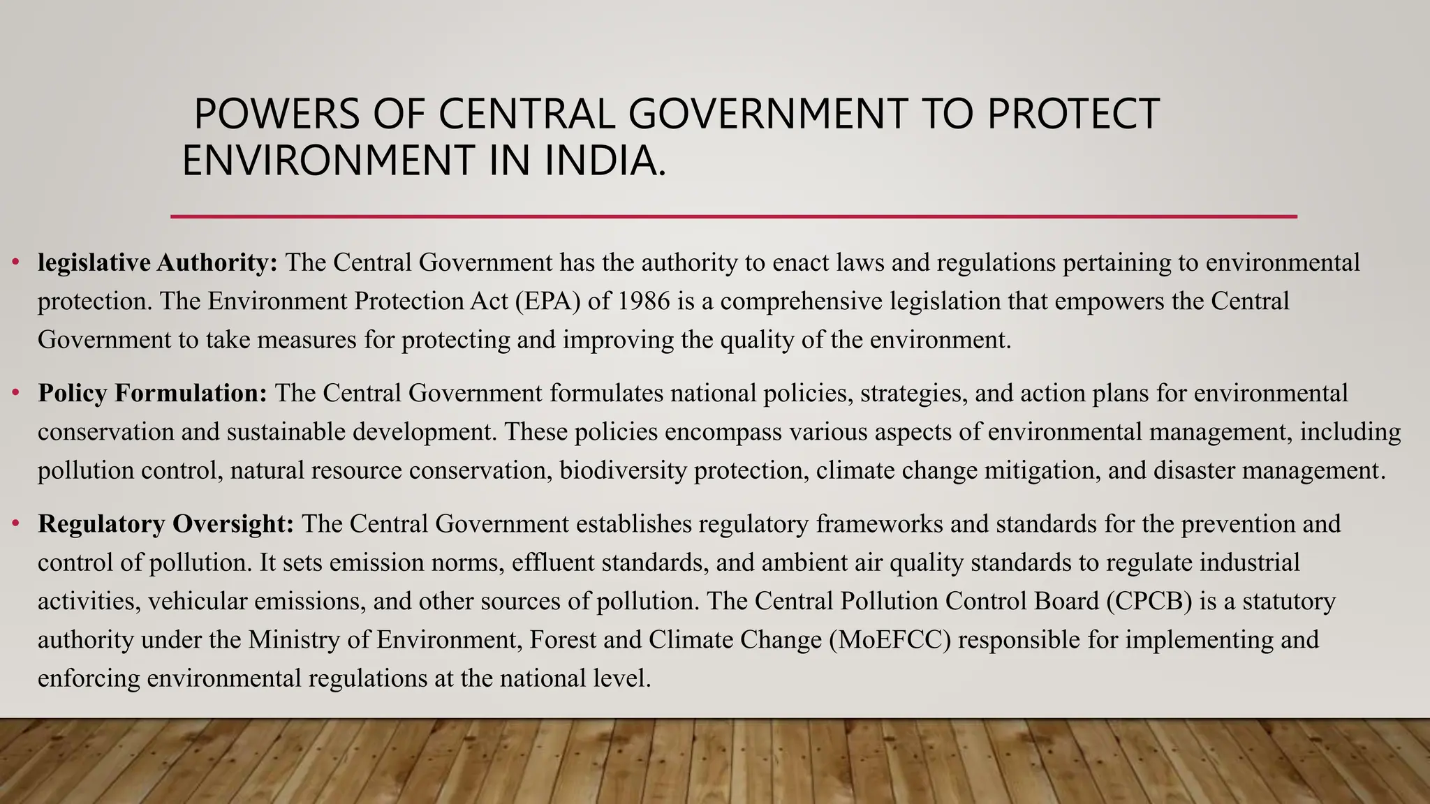 Environment Protection Act 1986. Power point presentation | PPTX