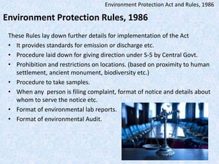 Environment protection act and key rules | PPTX