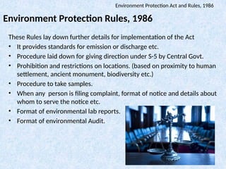 Environment Protection Act and Key Rules(1).pptx | Environmental ...