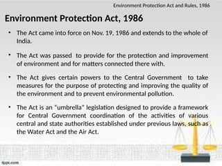 Environment Protection Act and Key Rules(1).pptx | Environmental ...