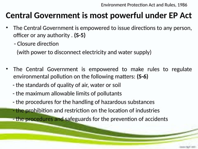 Environment Protection Act and Key Rules(1).pptx | Environmental ...