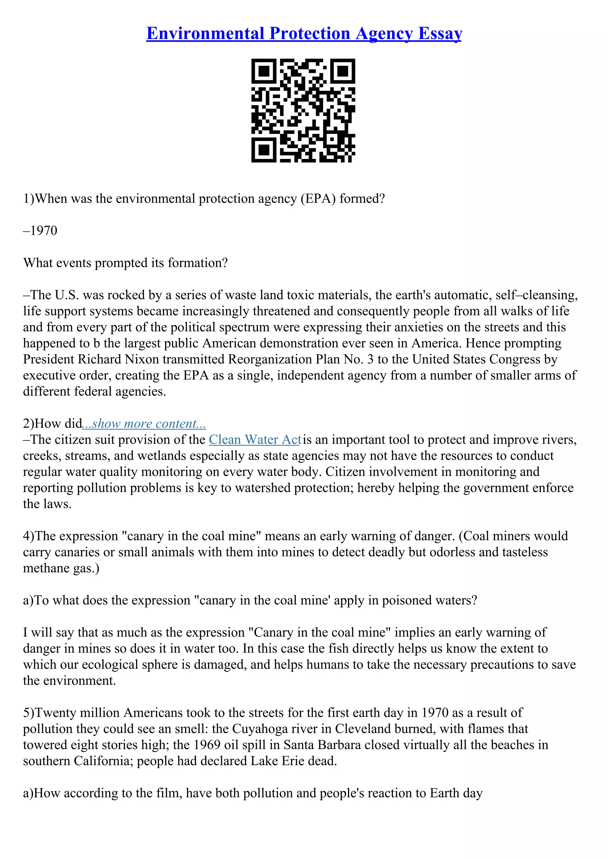 Environment Protection Essay | PDF