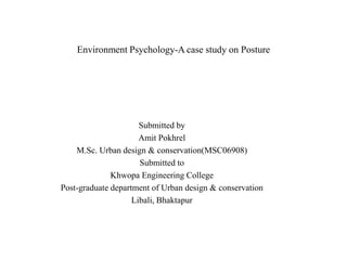 Environment psychology study of body posture | PDF
