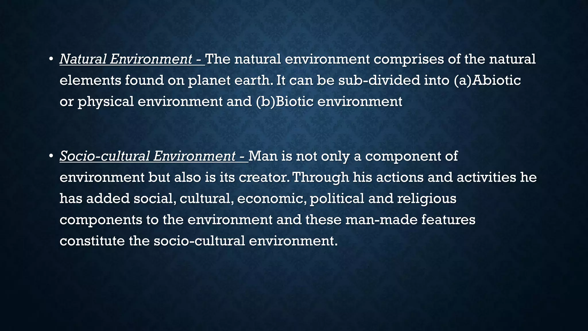 RURAL & URBAN ENVIRONMENT | PDF