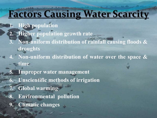 Water Scarcity & Conservation of water ppt | PPTX