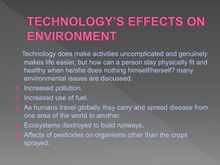 Environment & technology | PPTX