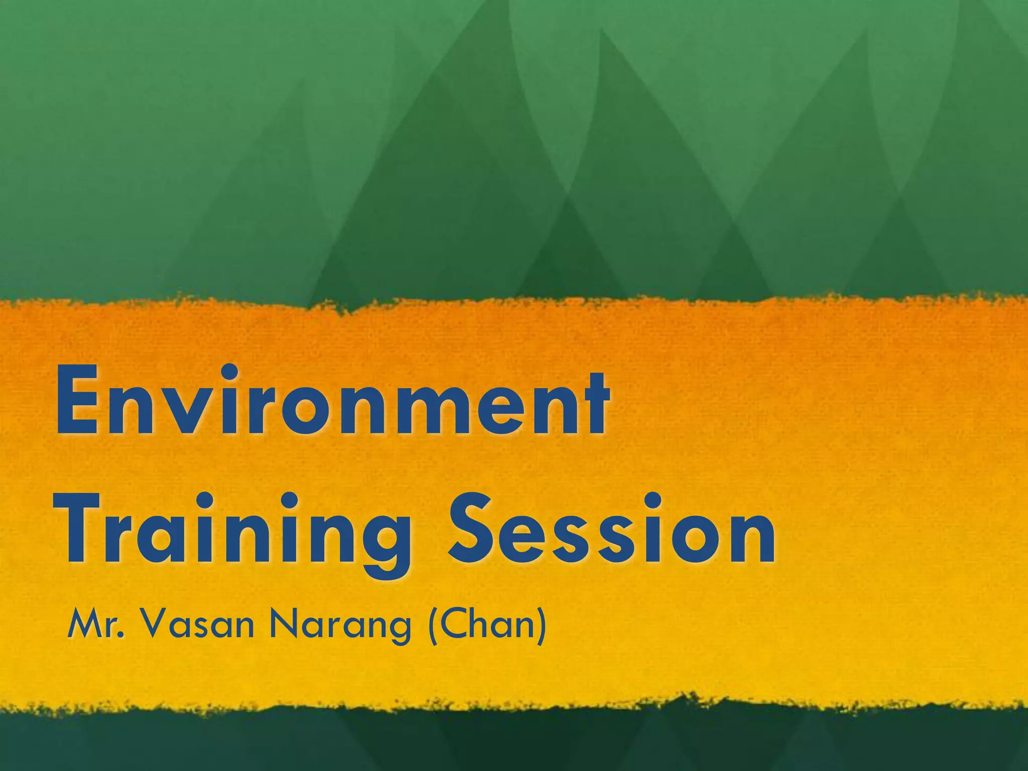 Environment Training | PDF