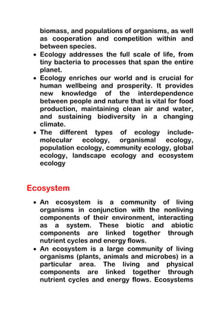 Environment complete unit-1 by Yogesh | PDF