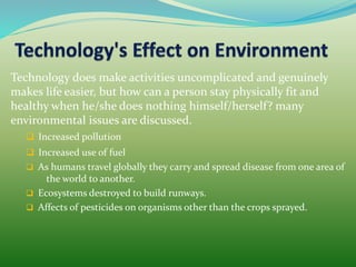 Environment vs Technology | PPTX