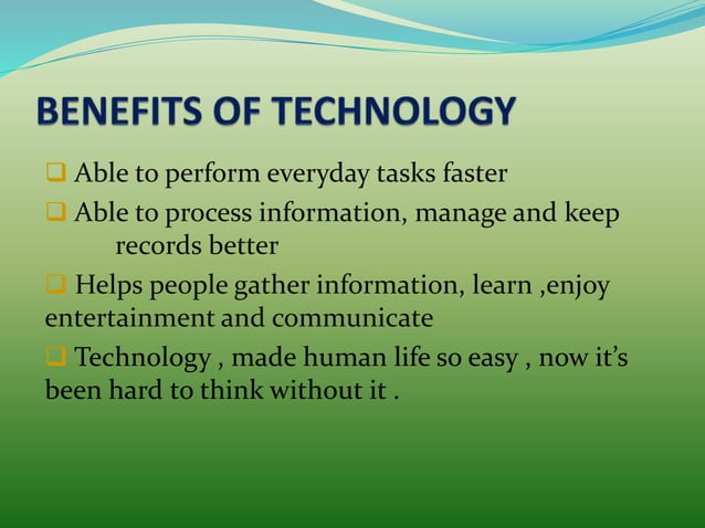 Environment vs Technology | PPTX | Environmental Services Industry ...
