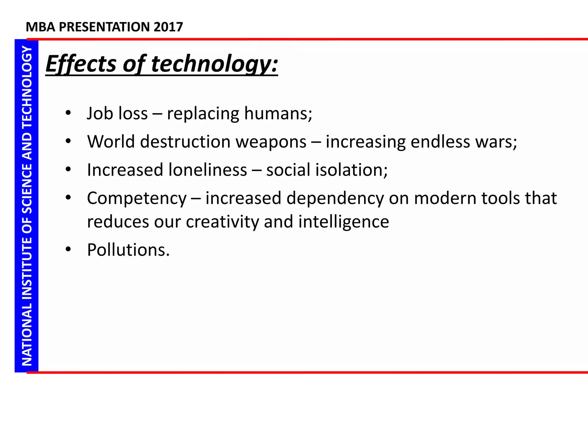 Environment vs technology | PPTX
