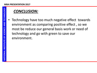 Environment vs technology | PPTX
