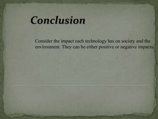 Environment Vs Technology | PPTX
