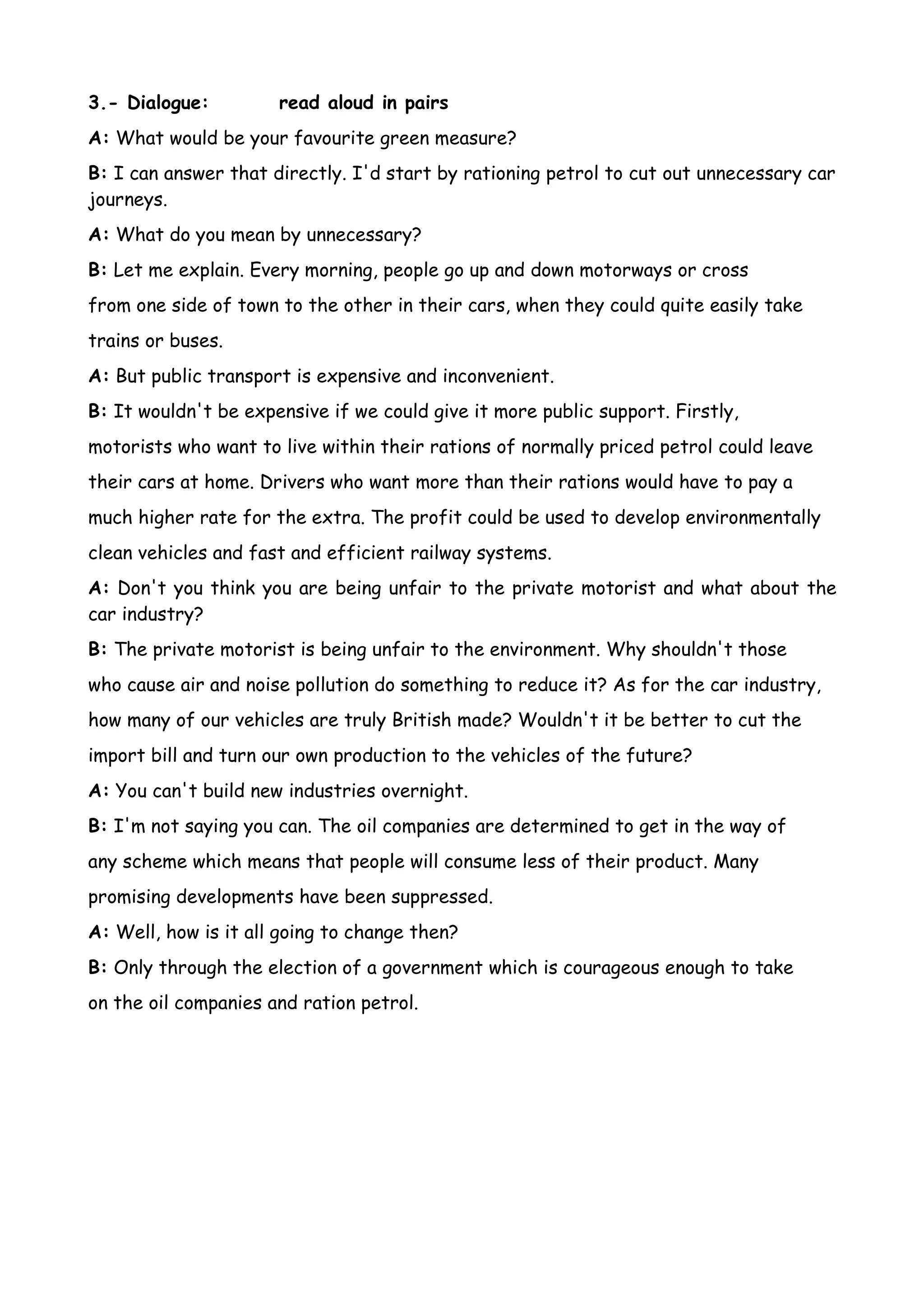 Environment worksheet | PDF | Automotive Industry | Industries