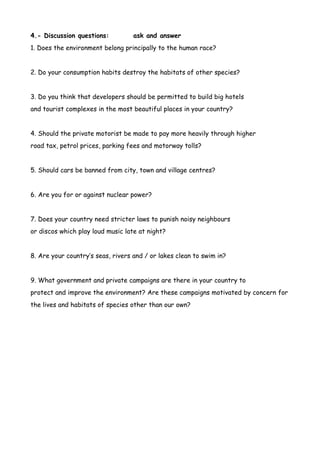 Environment worksheet | PDF | Automotive Industry | Industries