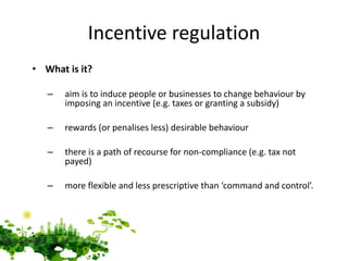 Enviro objectives and policy levers | PPTX