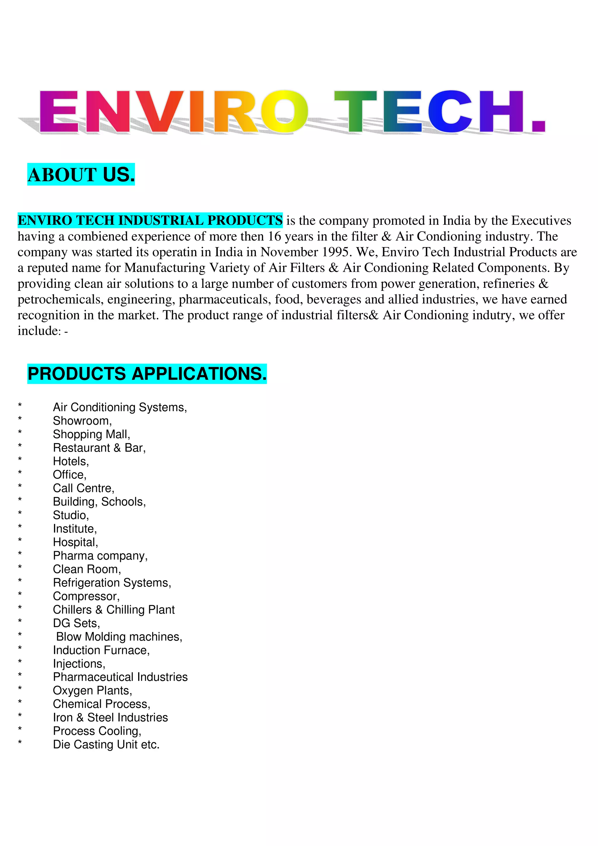 Enviro tech. company | PDF