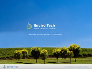 EnviroTech GCC ElectroCoagulation, Water Treatment Presentation, June 2017 | PPT