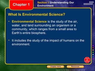 Envi sci ch1 sect 1 ppt | PPT