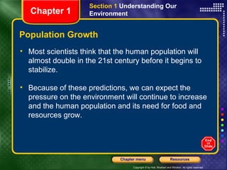 Envi sci ch1 sect 1 ppt | PPT