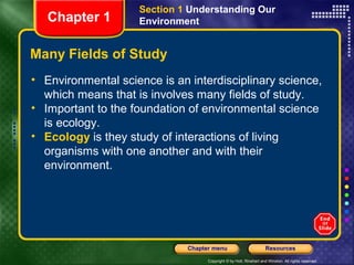 Envi sci ch1 sect 1 ppt | PPT