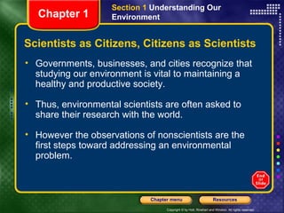 Envi sci ch1 sect 1 ppt | PPT
