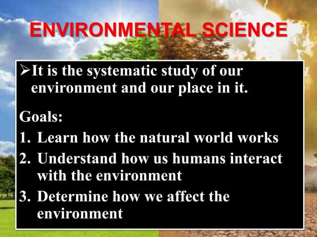 UNDERSTANDING OUR ENVIRONMENT | PPTX | Environment | Science