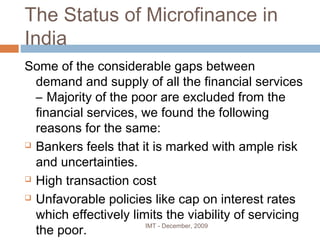Envisioning Micro Finance | PPT