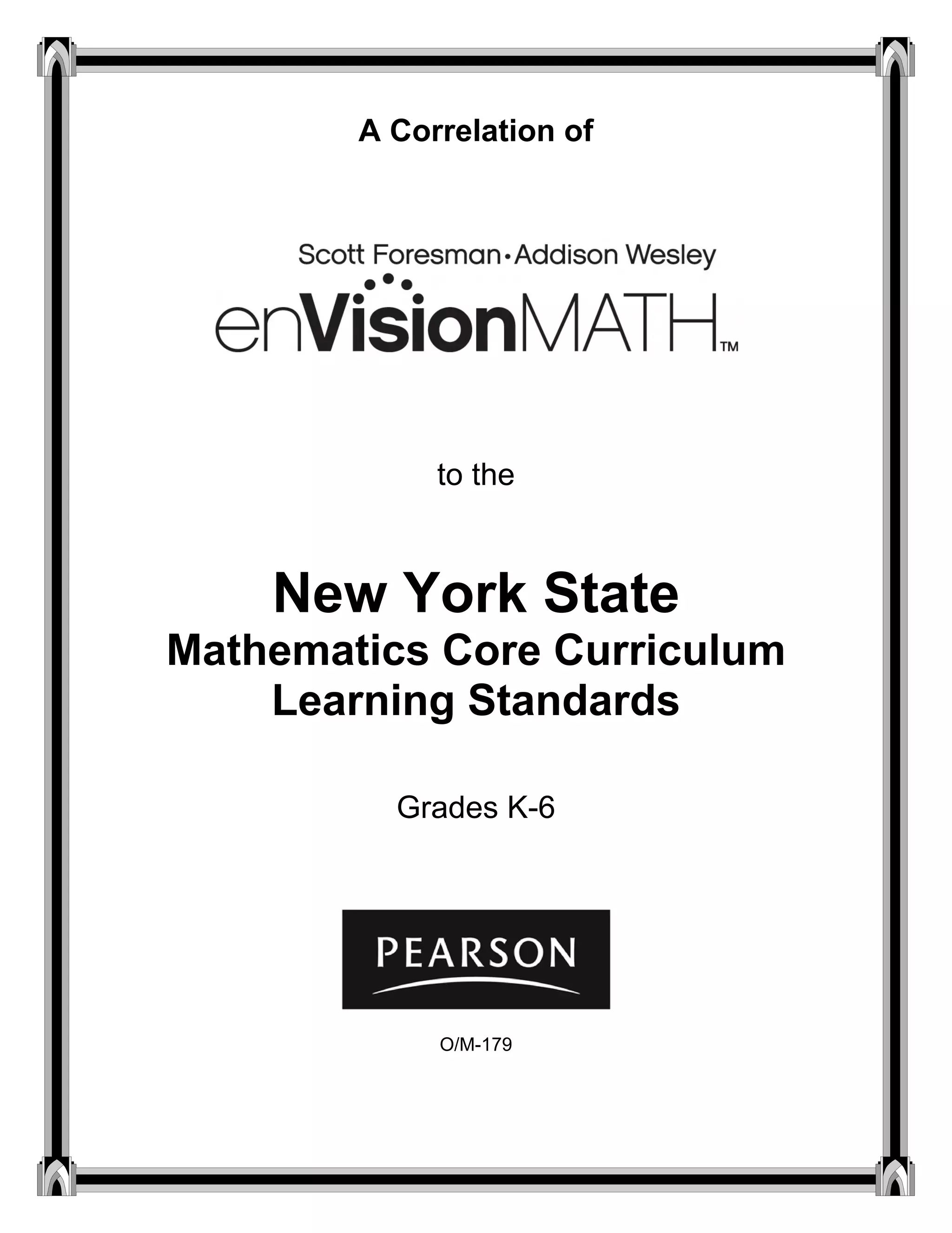 En vision math lerning standards | PDF