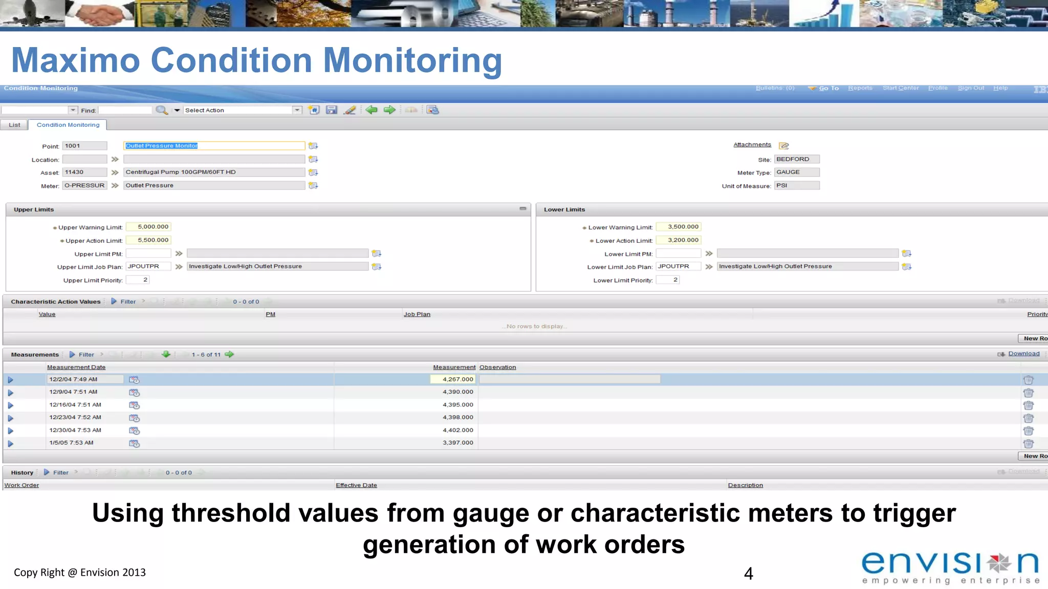 Envision Maximo condition Monitoring | PDF