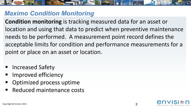 Envision Maximo condition Monitoring | PDF
