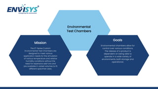 Envisys Technologies | Environmental Test Chamber | PPT