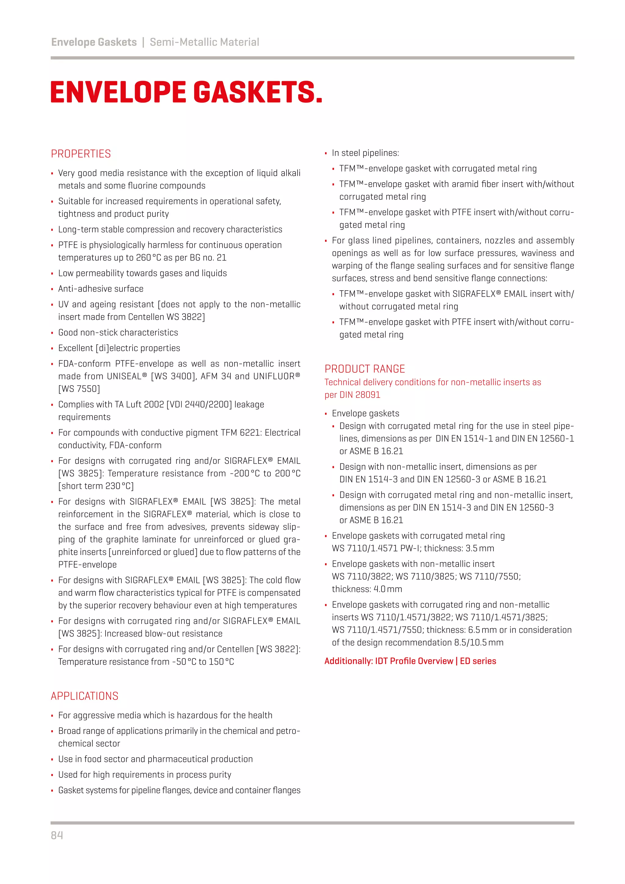 Envelope Gaskets | PDF